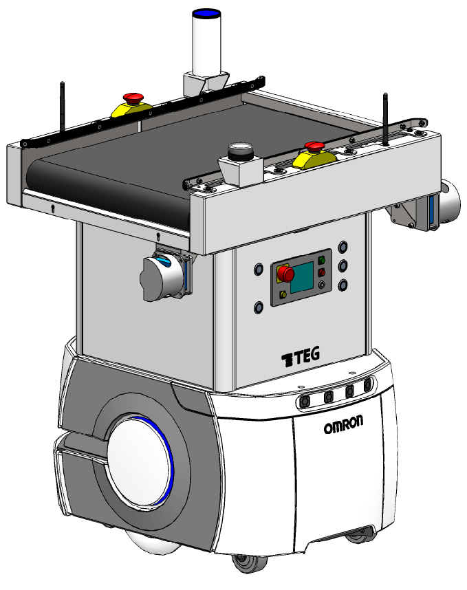 Convoyeur supérieur TEG AMR221, tapis latéral | OMRON, France
